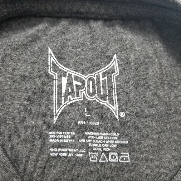Tapout | Shirts | Tapout Shirt Mens Large Gray Tank Top Crew Neck Spell ...